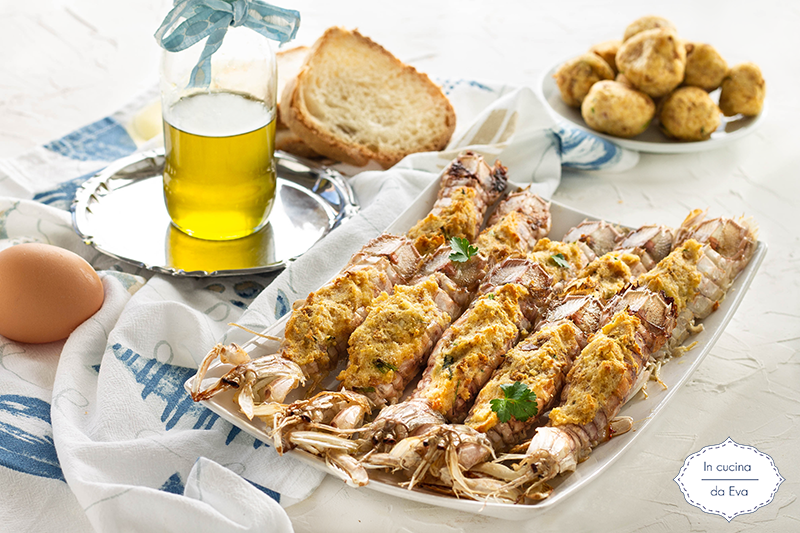 Cicale di mare ripiene | Pannocchie di mare ripiene - In cucina da Eva