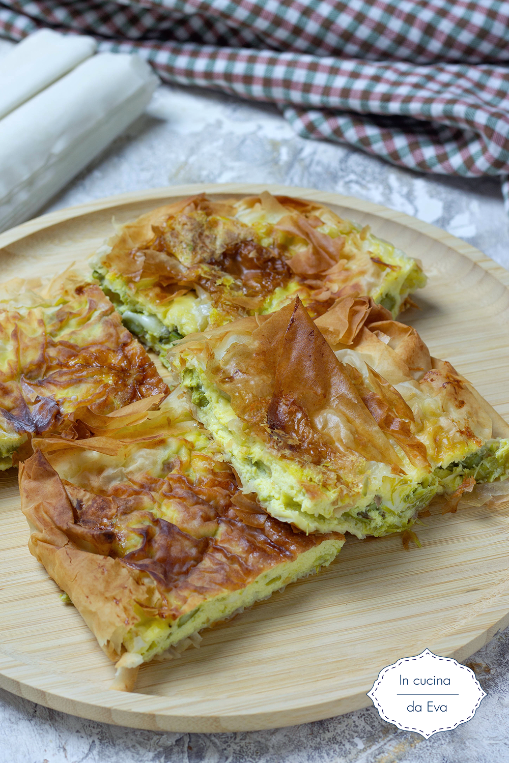 Rustico pasta Fillo asparagi e yogurt-cotto in friggitrice ad aria