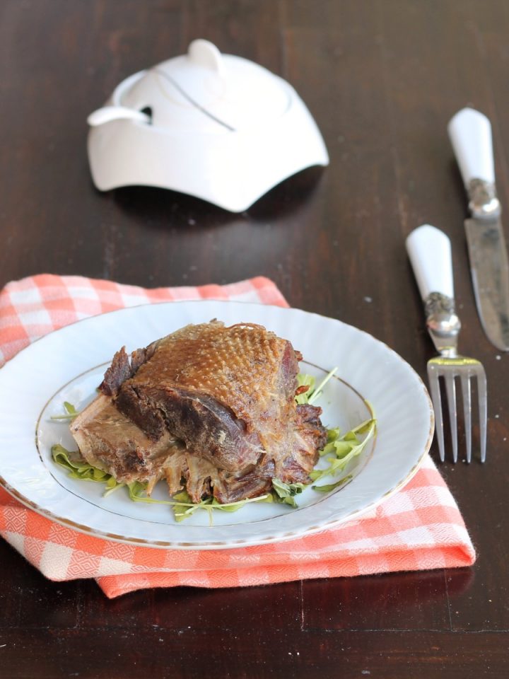 ANATRA AL FORNO CON PANCETTA ricetta con anatra in pezzi