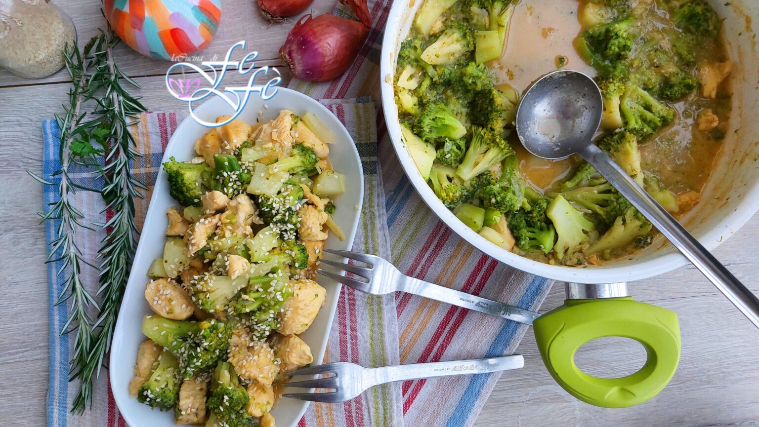 BOCCONCINI DI POLLO E BROCCOLI IN PADELLA - La Cucina di FeFè