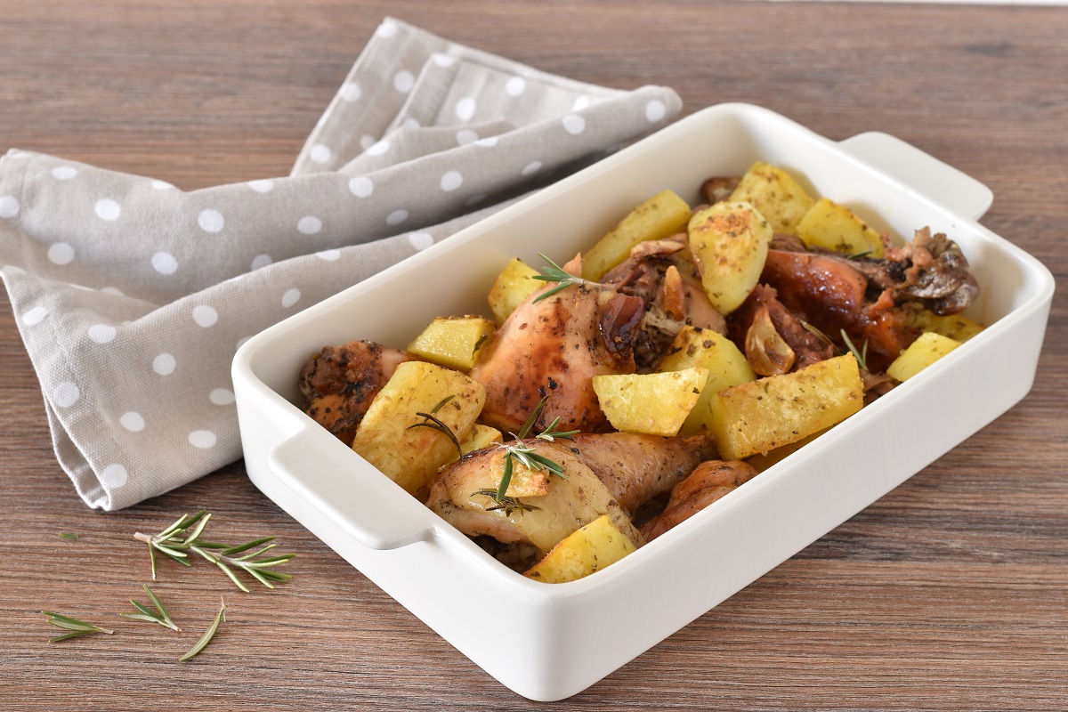Pollo con patate al forno | Pollo al forno con patate