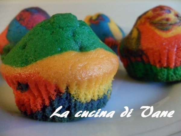 Rainbow muffin
