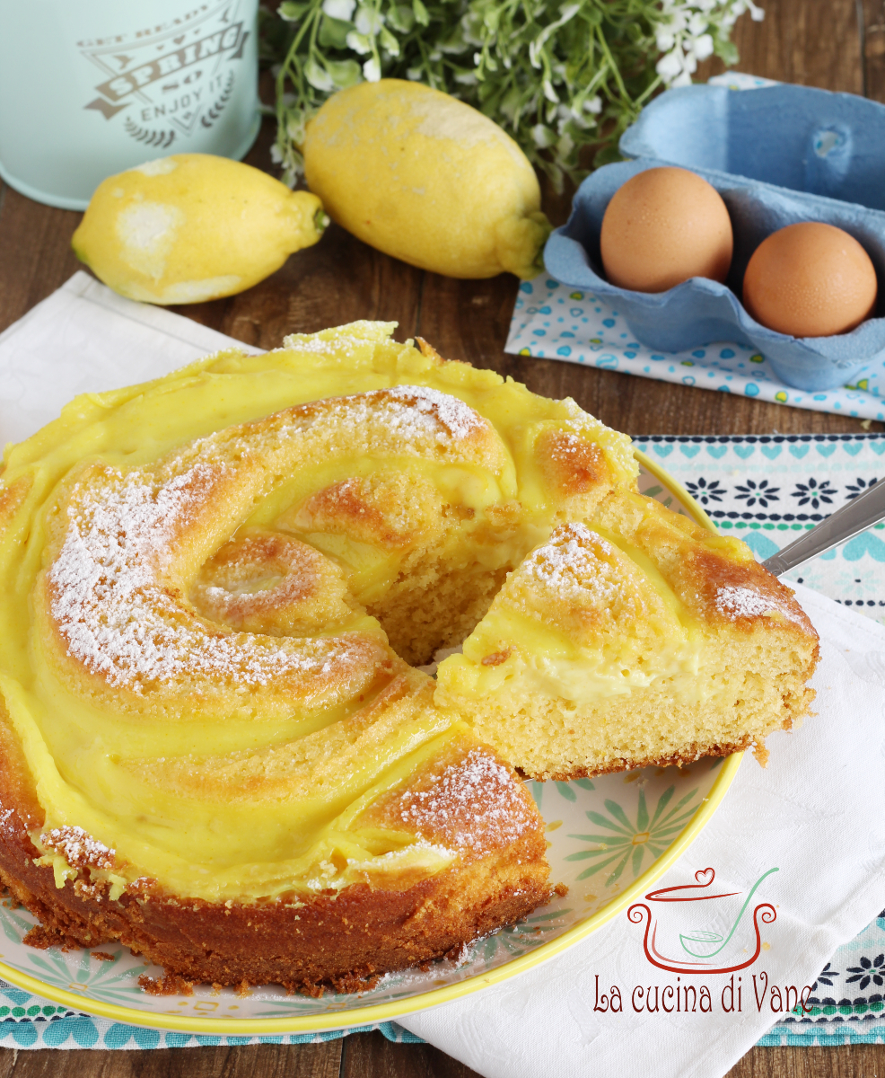 TORTA ALLA CREMA DI LIMONE ricetta dolce soffice e cremoso