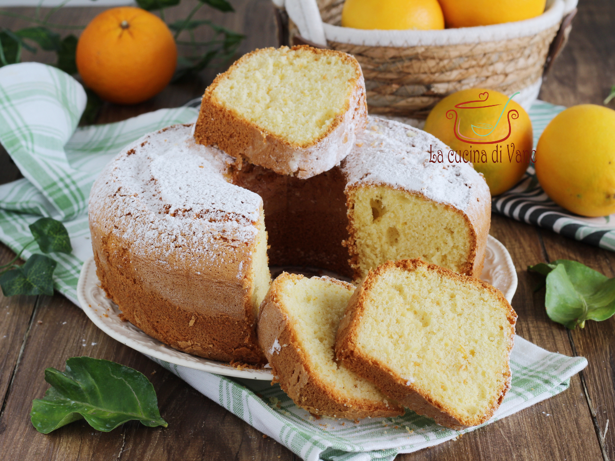 ciambellone all'arancia senza burro e senza latte, torta soffice facile