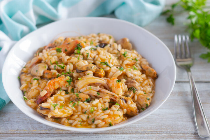 Risotto alla pescatora, ottimo primo sfizioso e semplice.