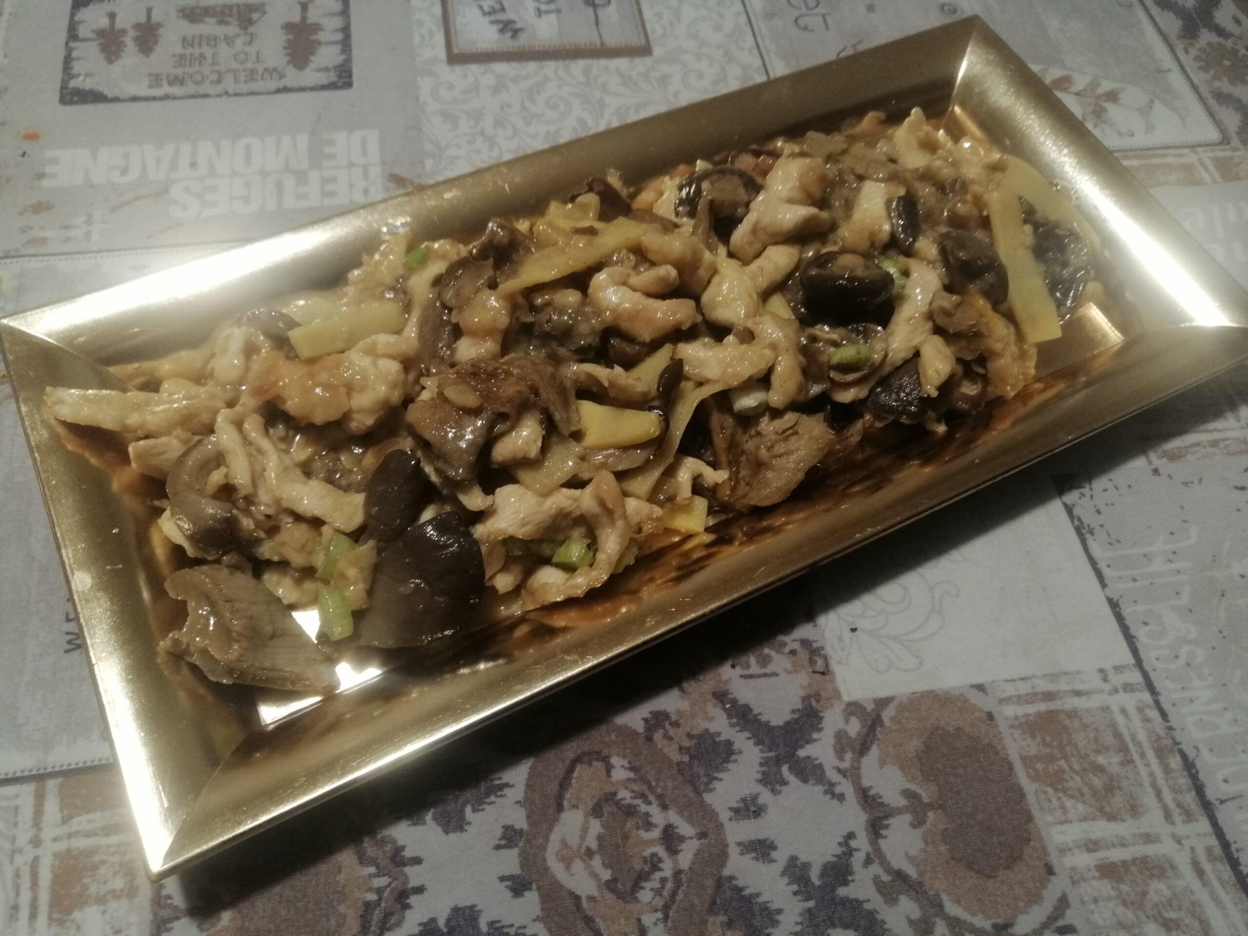 Pollo funghi e bambù - Le mie loverie