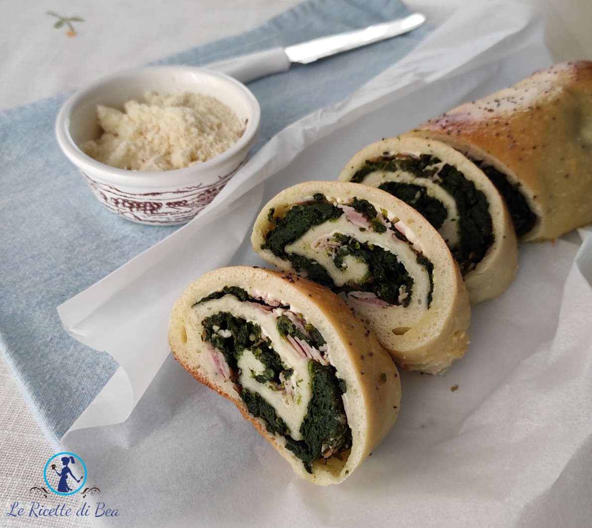 Rotolo di pizza farcito con spinaci – Le Ricette di Bea
