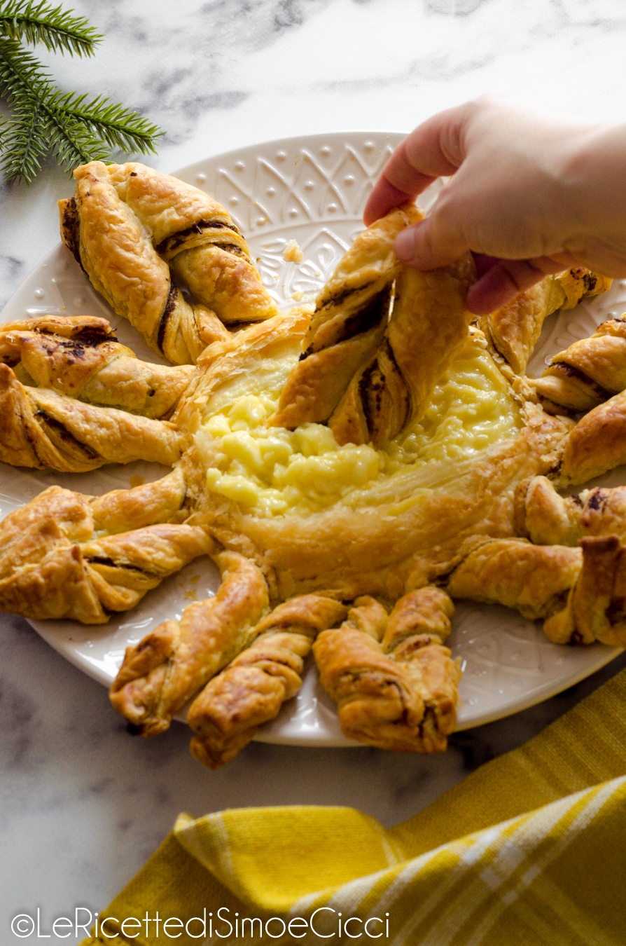 Stella di pasta sfoglia con brie, dal cuore morbido e goloso!