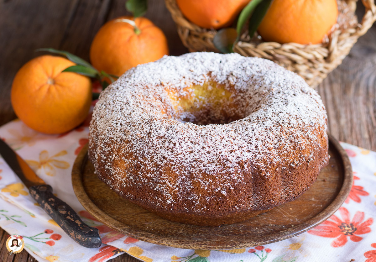 CIAMBELLA ALL'ARANCIA - Torta soffice, ricetta facile, senza burro
