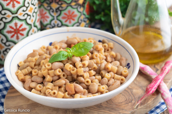 PASTA CON FAGIOLI FRESCHI - ricetta minestra