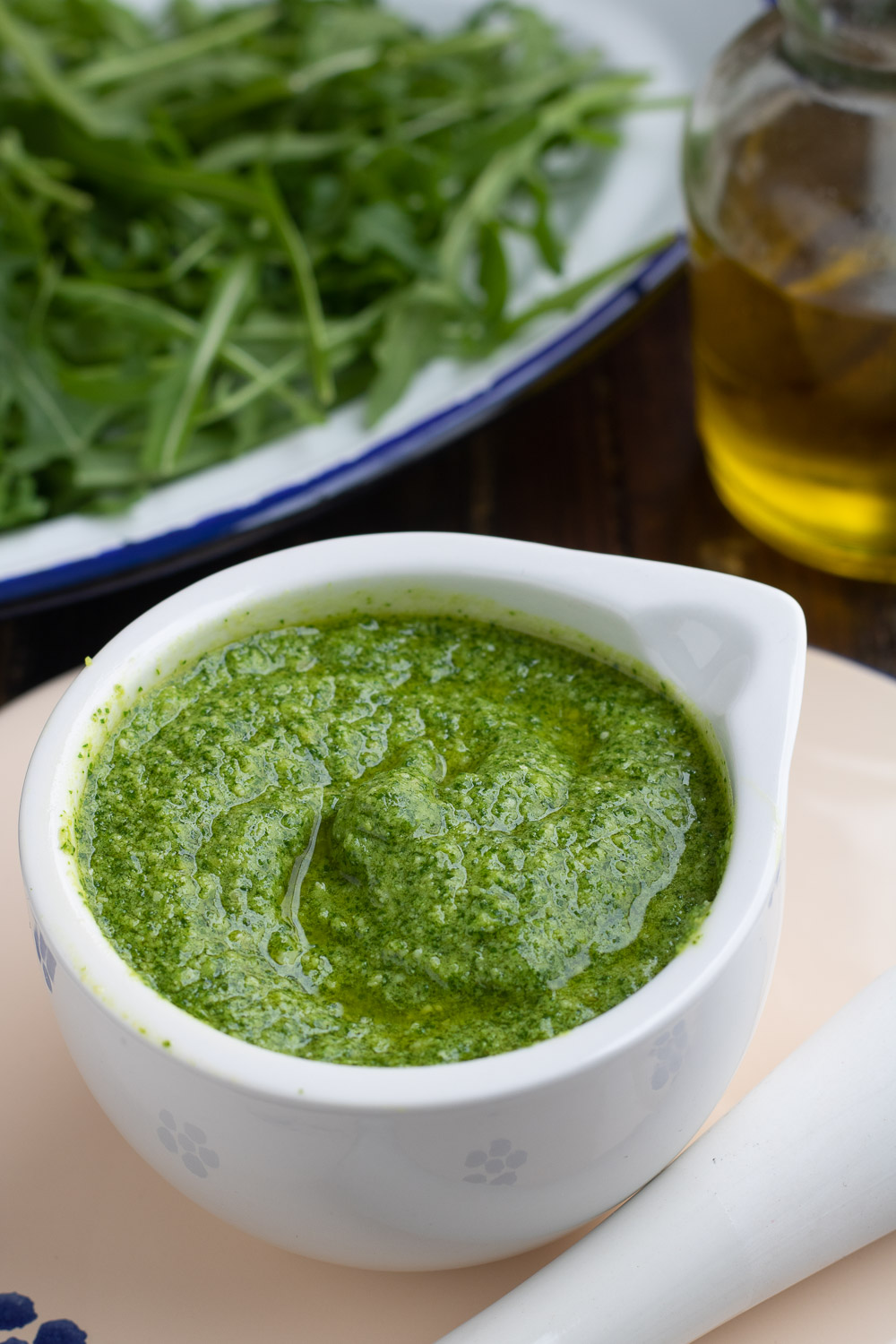 PESTO DI RUCOLA ricetta veloce pronta in 5 minuti senza cottura