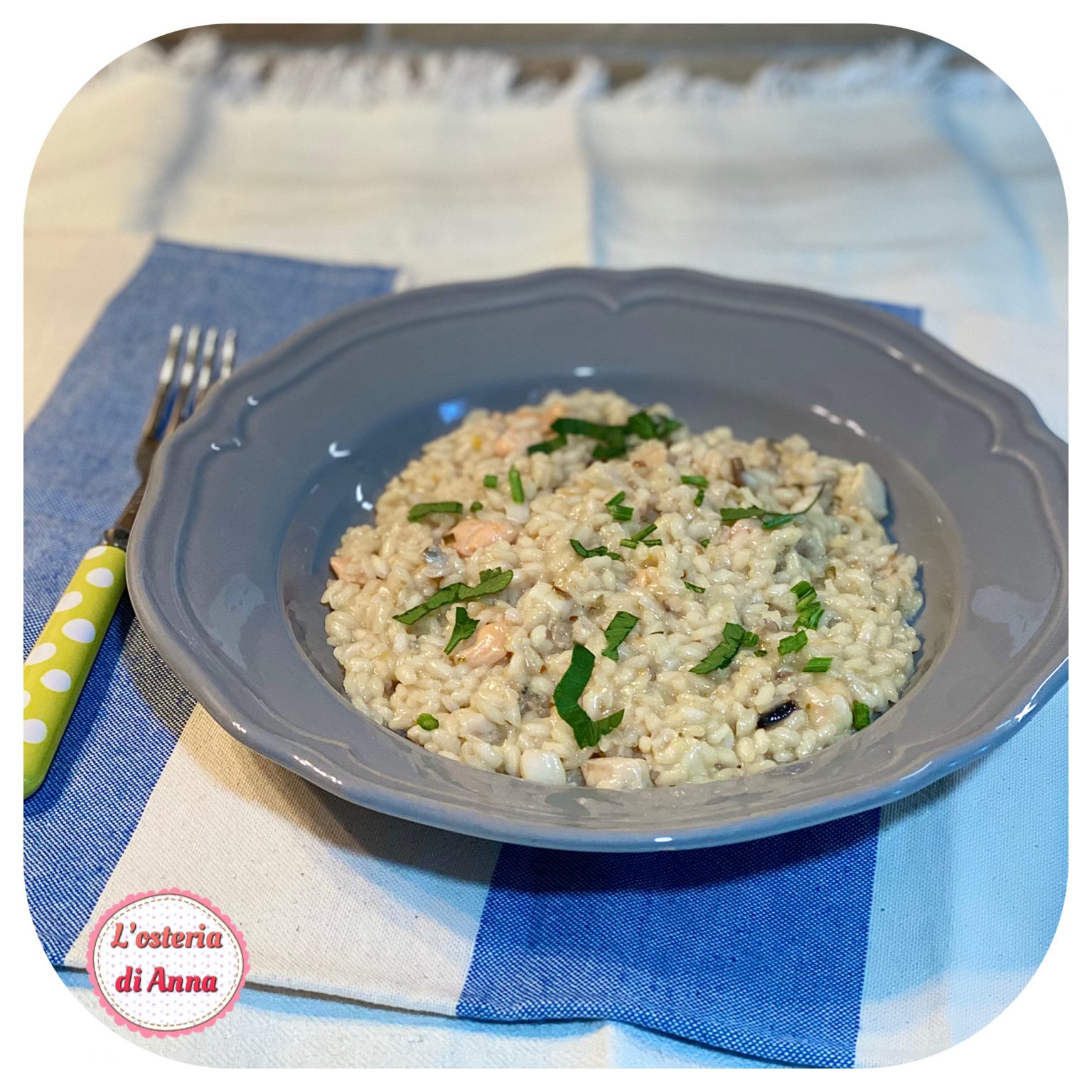 Risotto di pesce in bianco - L'osteria di Anna Risotto di pesce in bianco