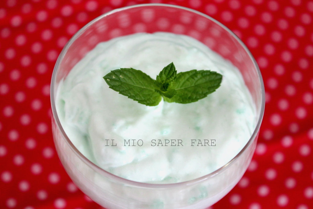 Crema fredda alla menta |dolce estivo