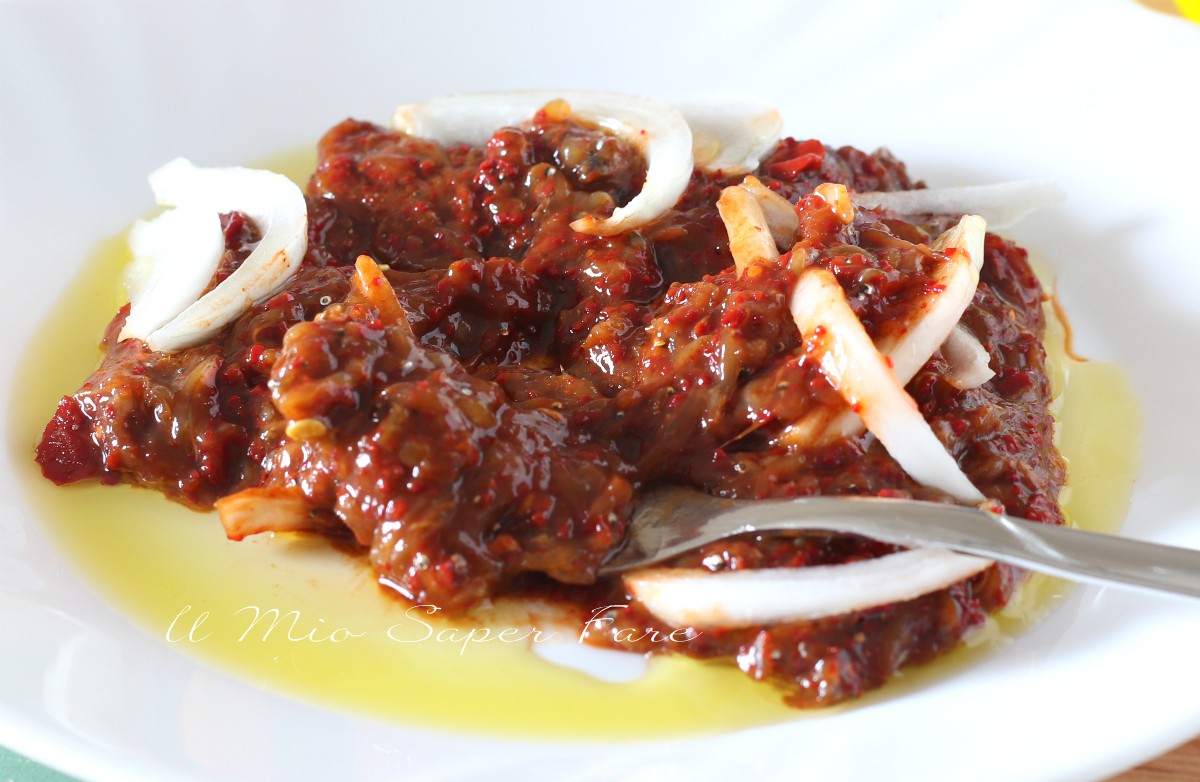 Sardella calabrese ricetta rosamarina salata con bianchetto