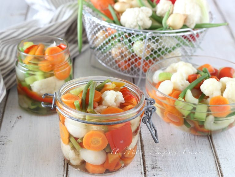 Giardiniera sotto aceto croccante ricetta contorno di verdure