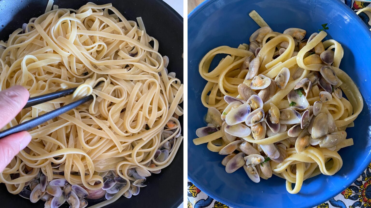 Ricetta pasta con le telline o arselle, primo piatto di mare