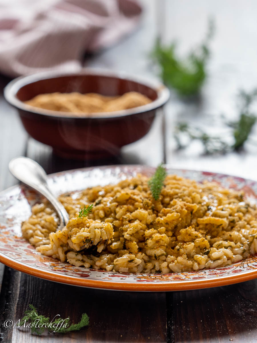 Risotto al finocchietto selvatico cremoso, ricetta siciliana - Mastercheffa