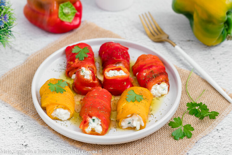 Involtini freddi di peperoni arrostiti ricetta light