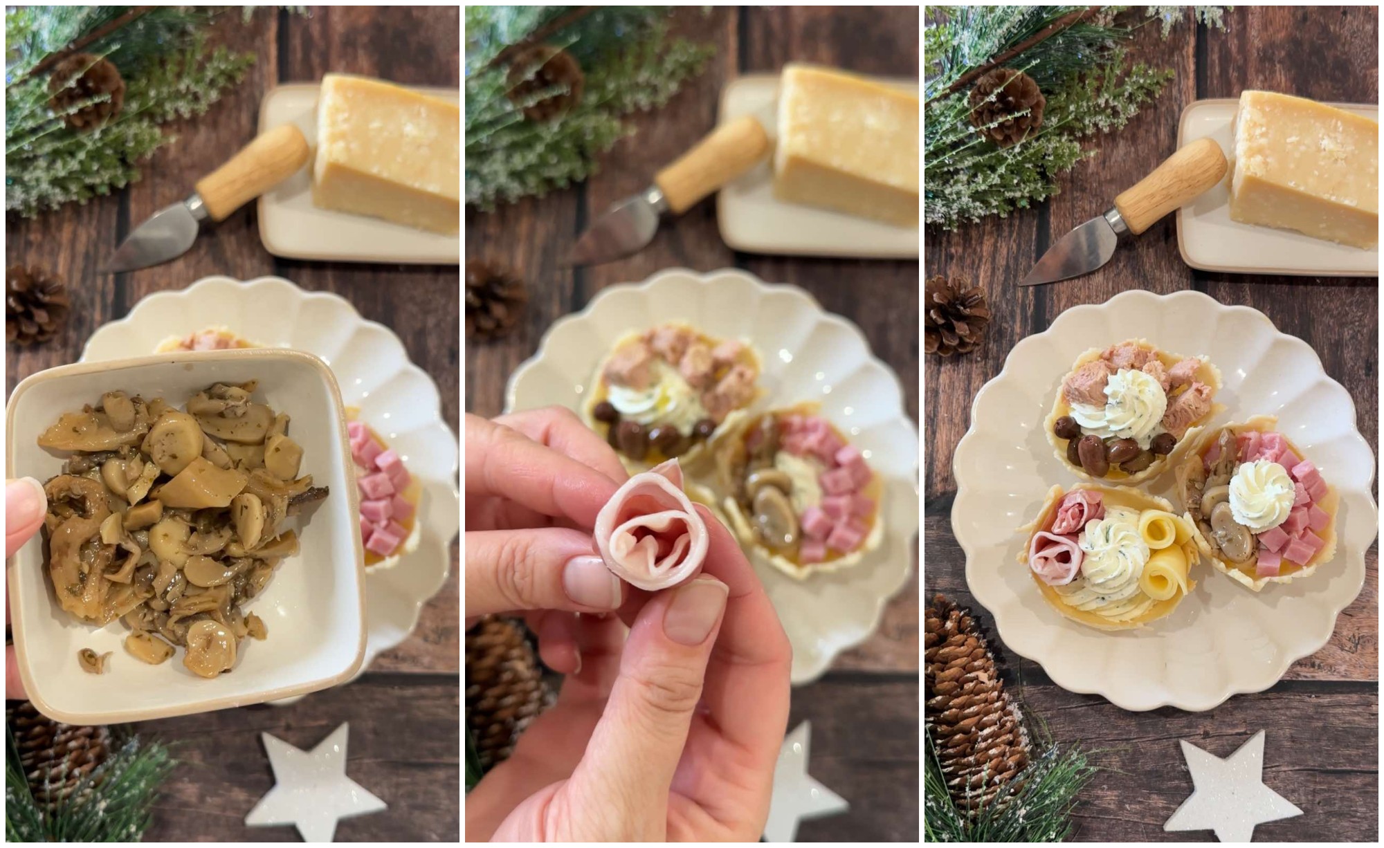 Cestini di parmigiano ripieni antipasto facile e scenografico