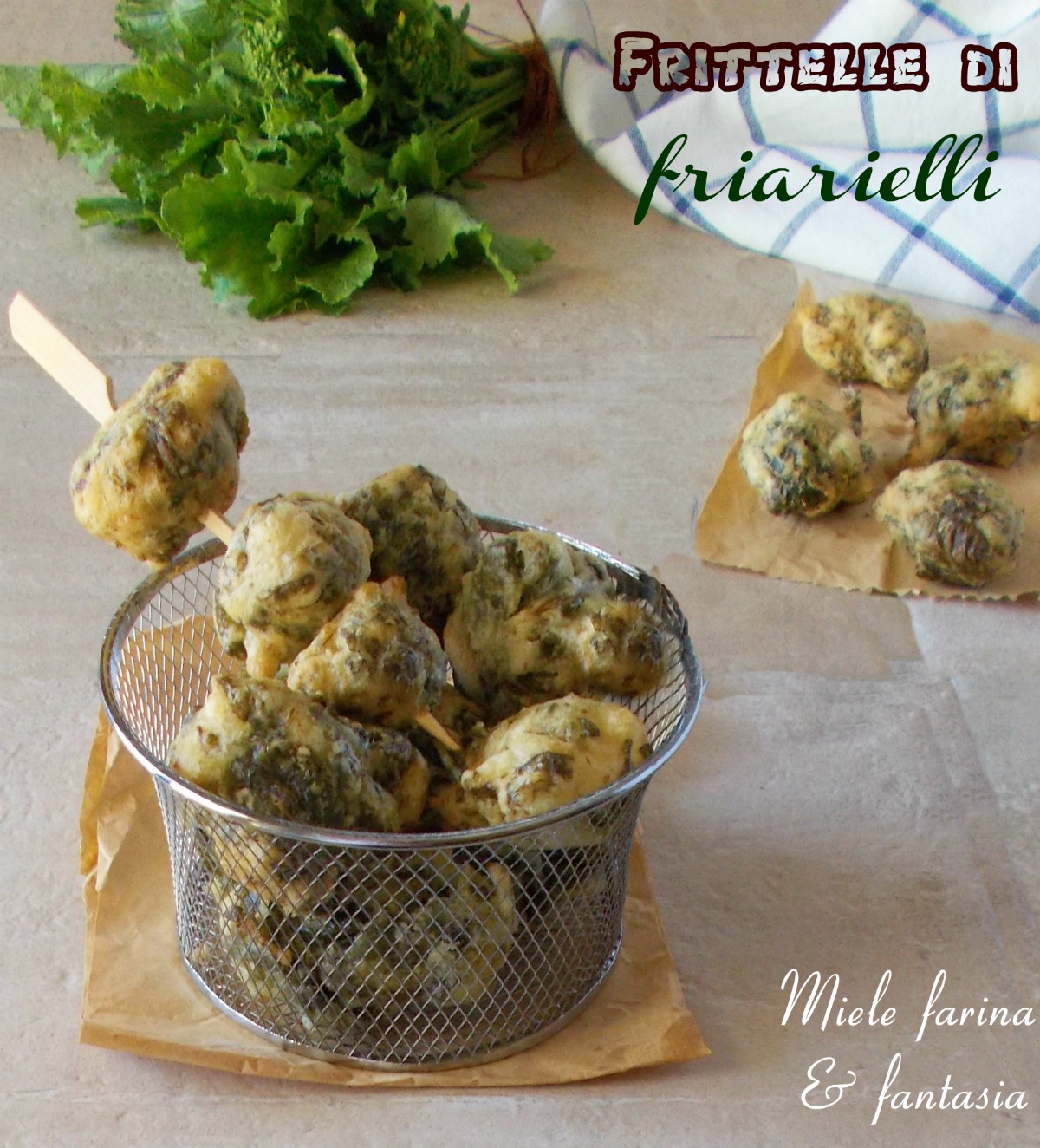 Frittelle di friarielli campani - Miele farina & fantasia