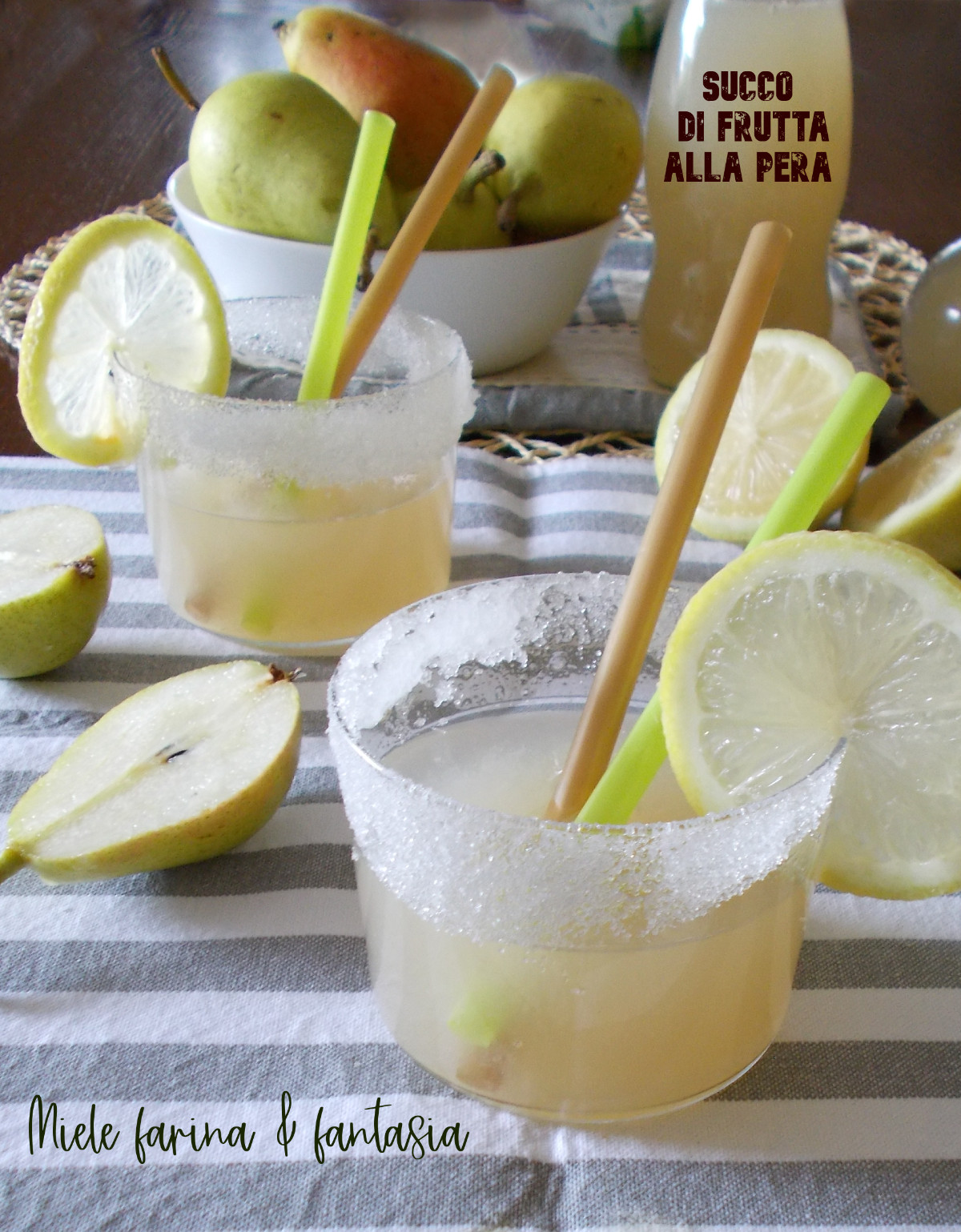 Succo di pera fatto in casa - Miele farina & fantasia