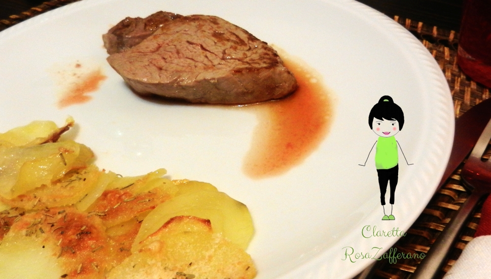 Filetto di manzo, Patate croccanti fatte al frorno, Ricetta filetto