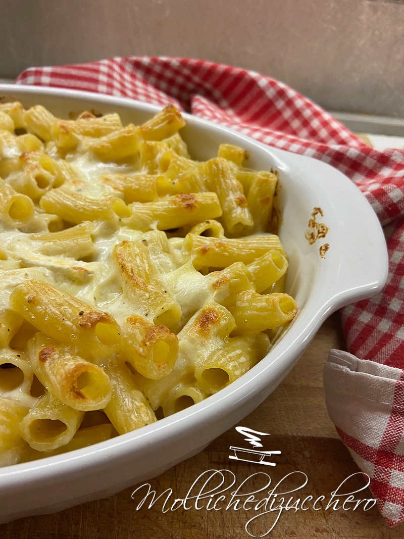 Pasta ai 4 formaggi al forno - Mollichedizucchero