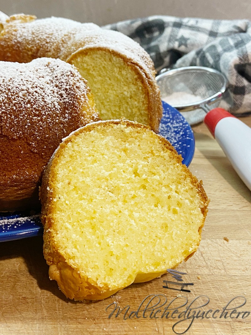 Ciambella soffice alla panna fresca - Mollichedizucchero