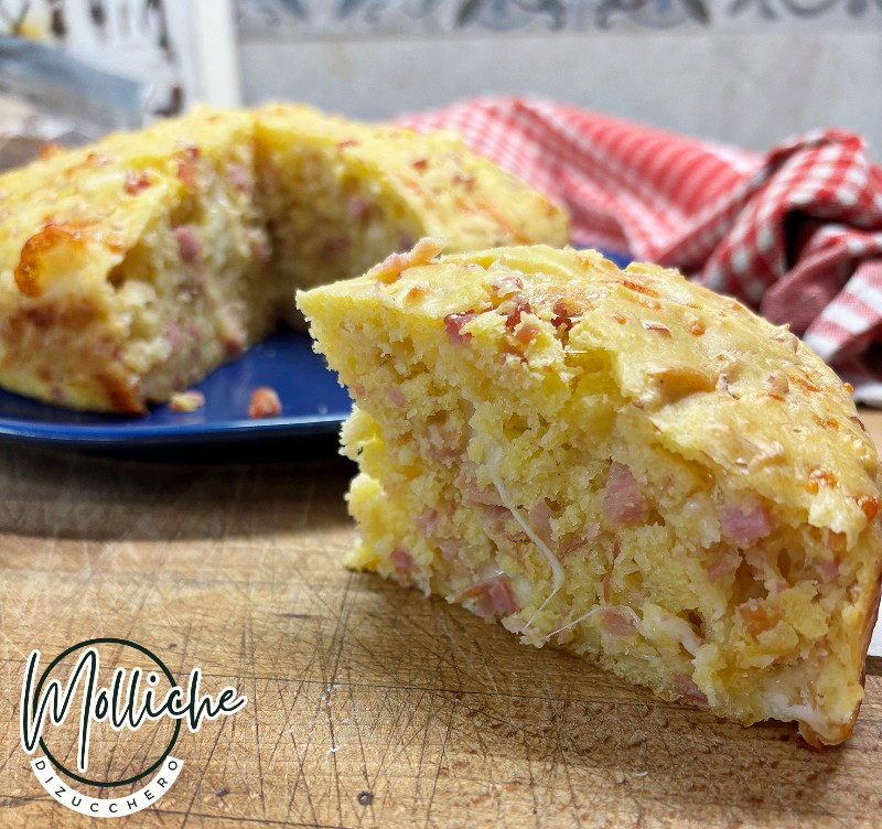 Torta salata al formaggio e prosciutto - Mollichedizucchero