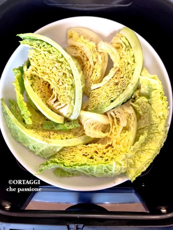 Verza in friggitrice ad aria - tempo di cottura | ORTAGGI che passione