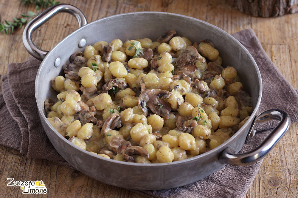 Gnocchetti alla boscaiola | ricetta semplice | Zenzero e LimoneVoglia