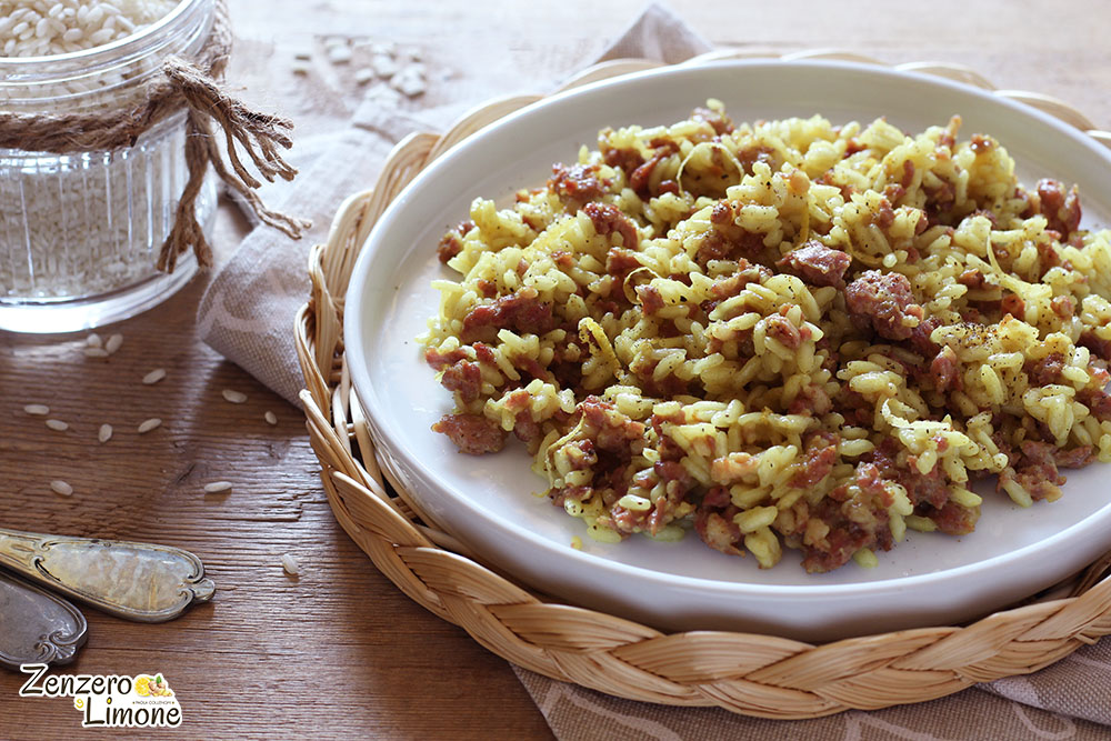 Risotto al curry e salsiccia - Zenzero e Limone