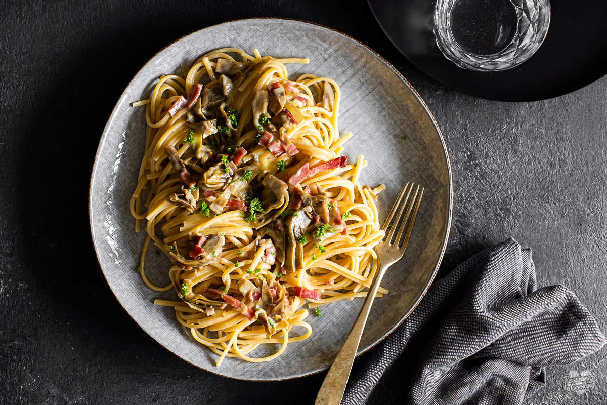 Linguine ai carciofi e speck - PassioneCooking