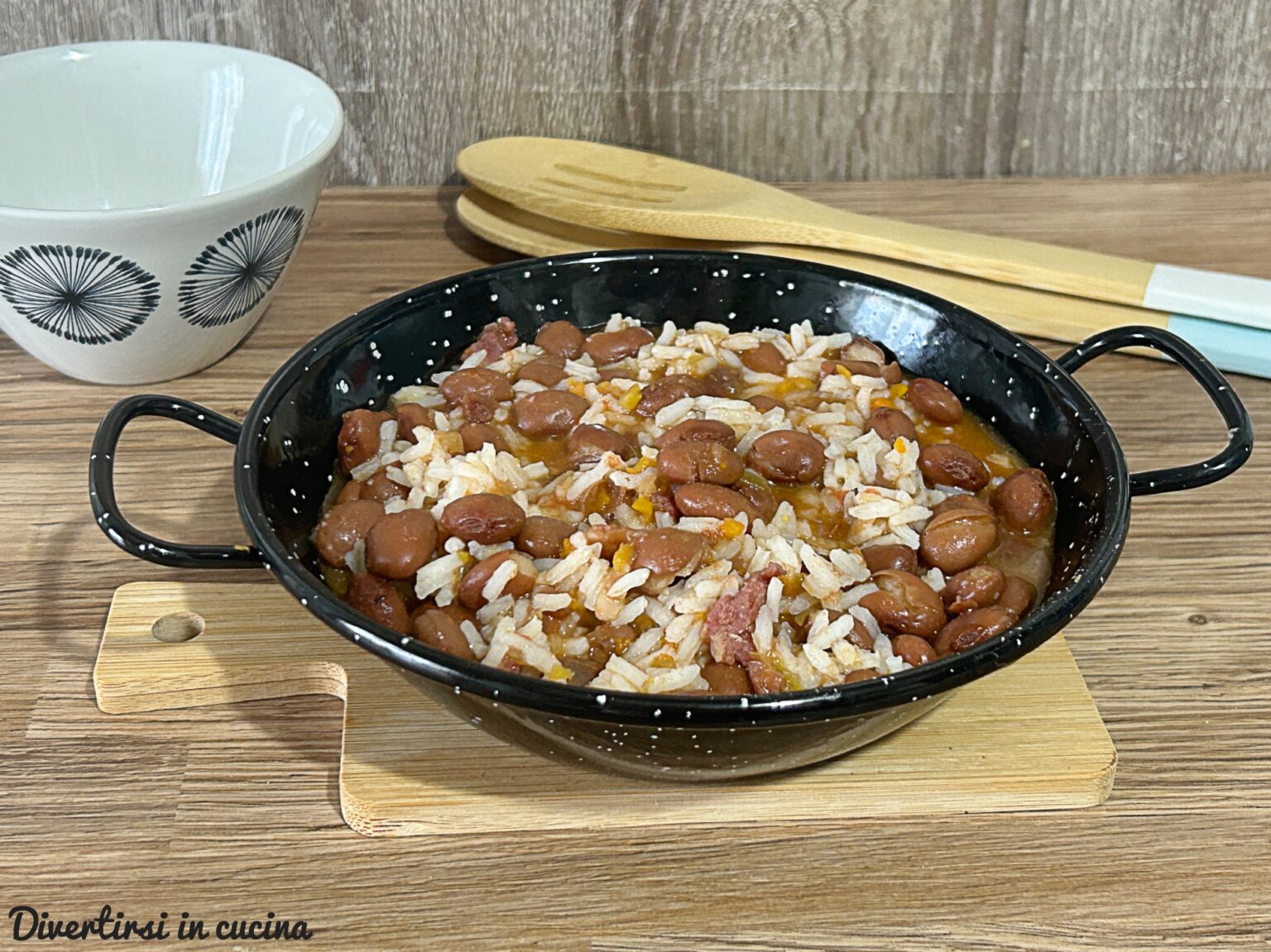 Riso con fagioli in scatola e pancetta - Divertirsi in cucina