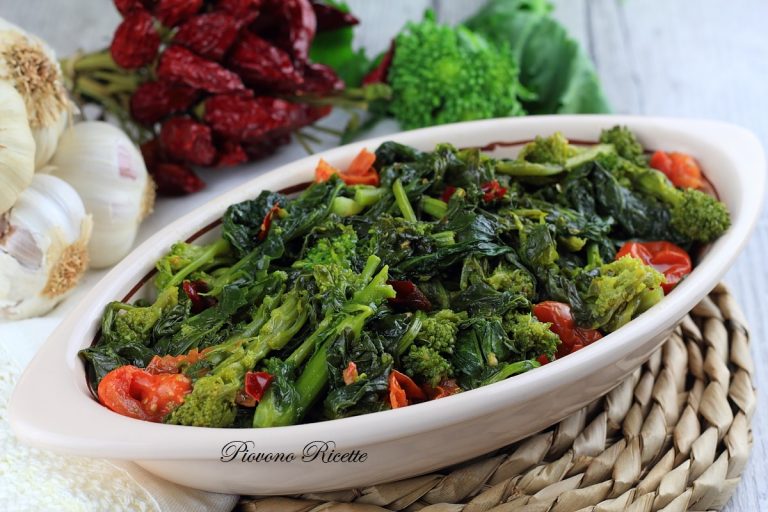 Cime di rapa stufate - una prelibatezza pugliese - Piovono Ricette