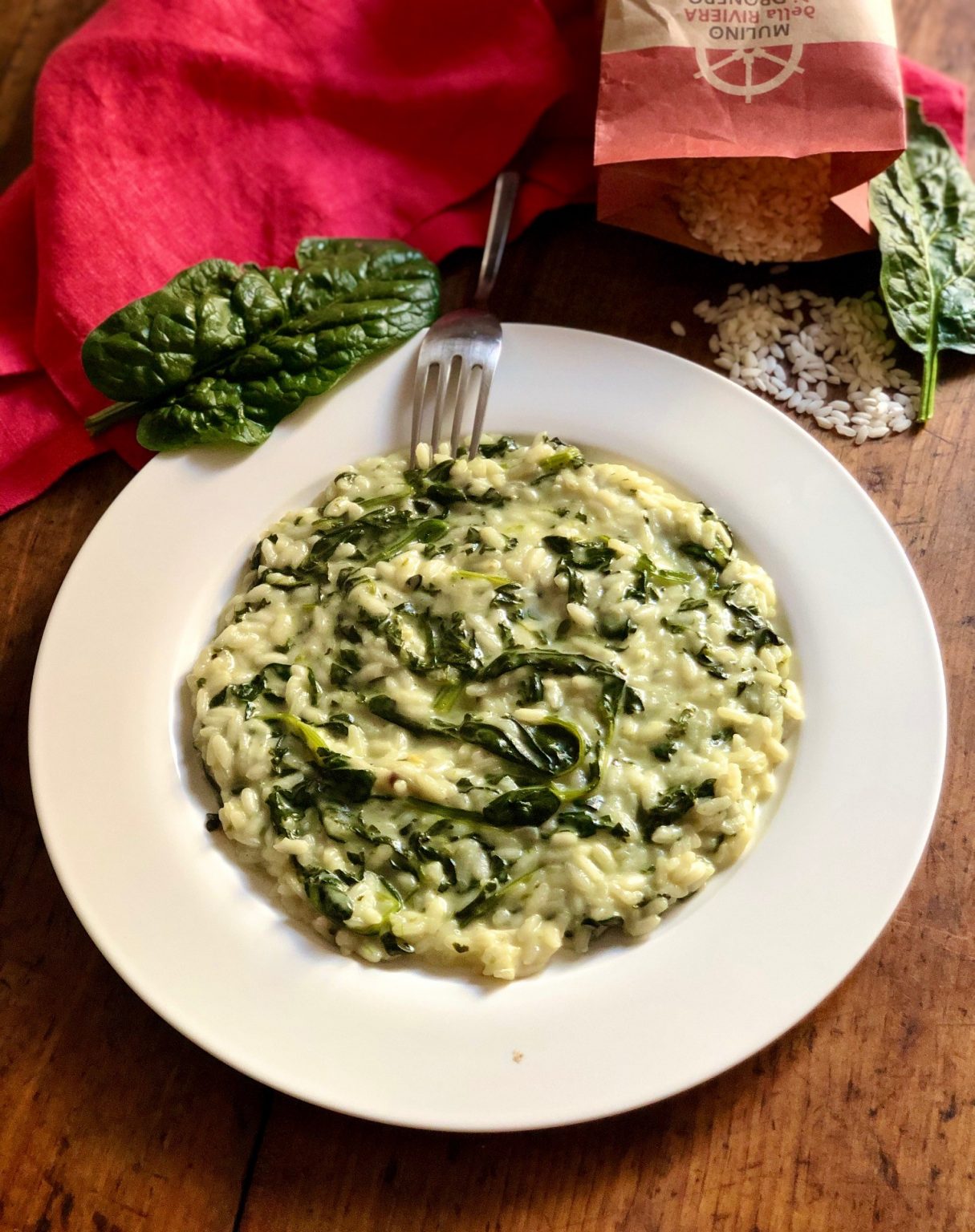 Risotto cremoso agli spinaci