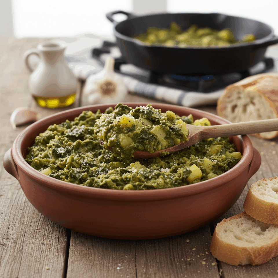 Un piatto della tradizione ligure: cavolo nero e patate