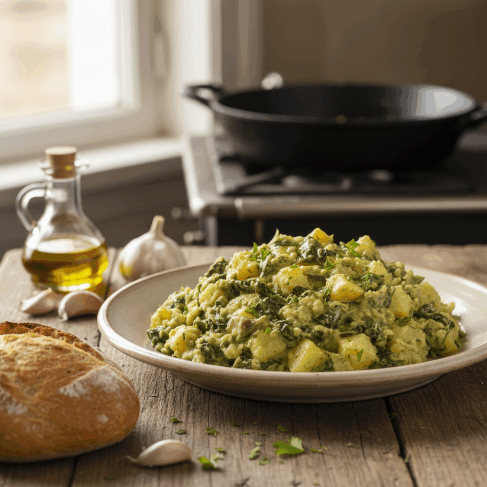 Un piatto della tradizione ligure: cavolo nero e patate