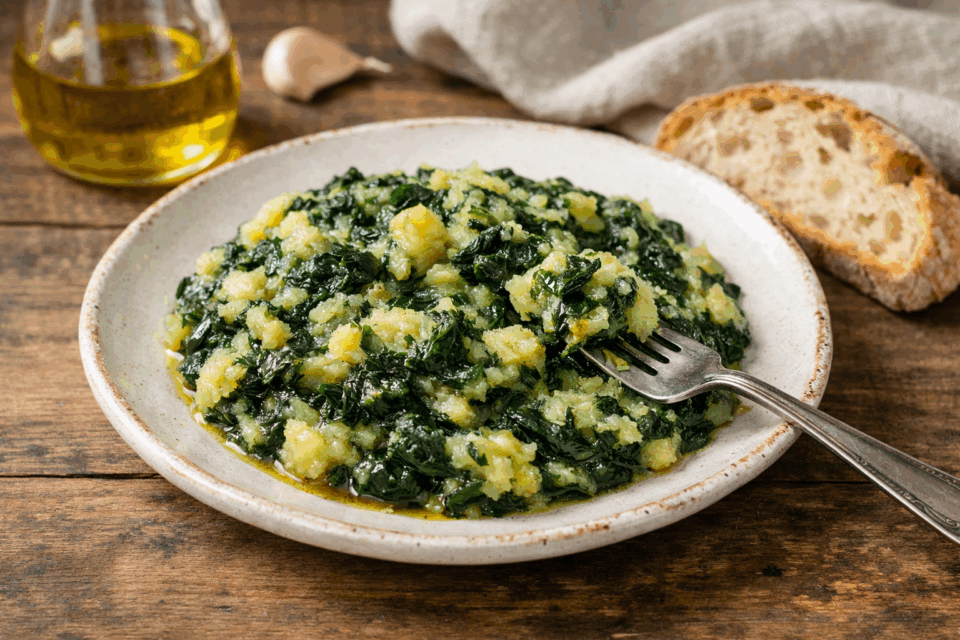 Un piatto della tradizione ligure: cavolo nero e patate