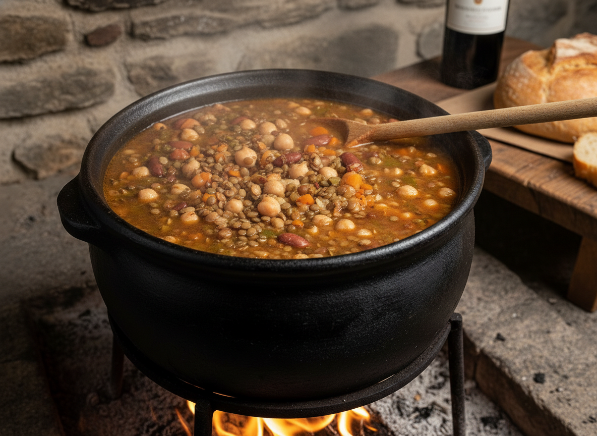Zuppa povera di legumi secchi, ricetta contadina d’inverno
