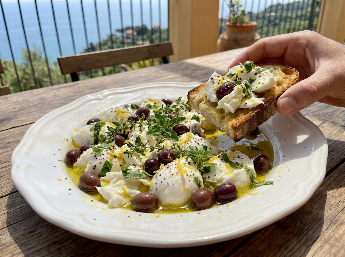 Mozzarella marinata alla ligure: ricetta fresca, veloce e profumata
