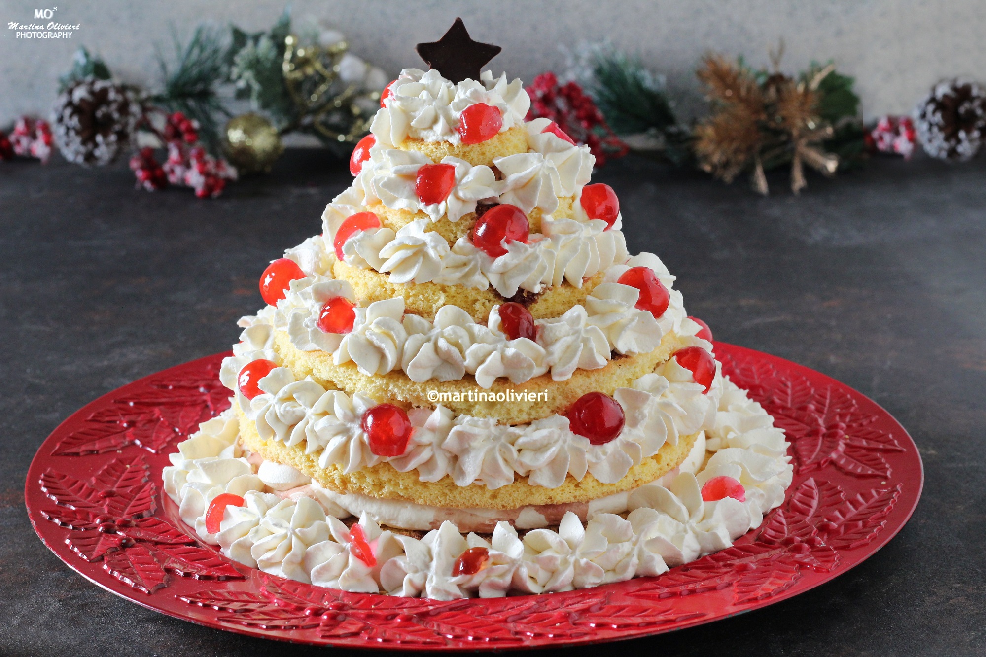 Albero di Natale dolce con crema al mascarpone - Le Ricette di Libellula