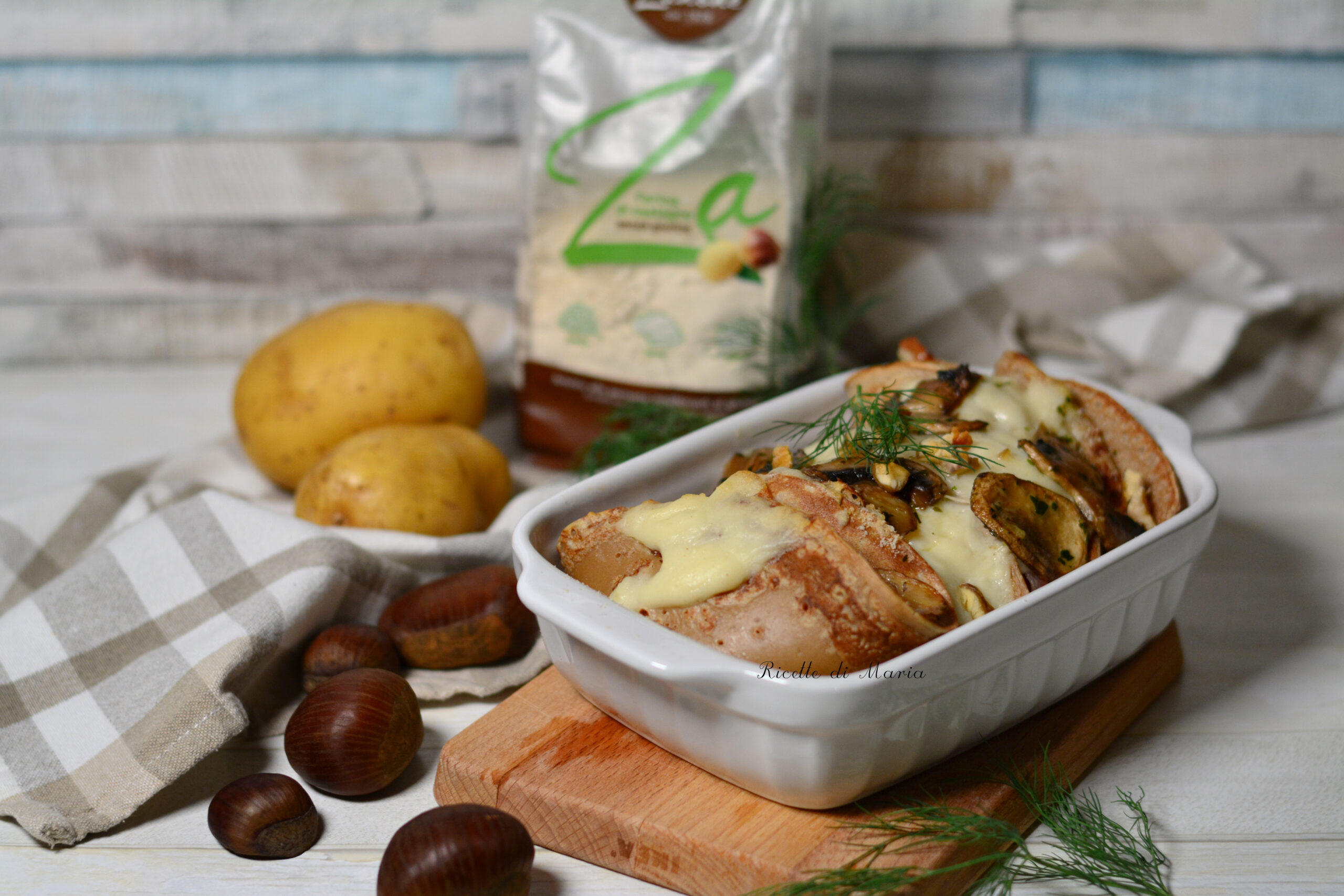 Crespelle di farina di castagne e funghi - Ricette di Maria