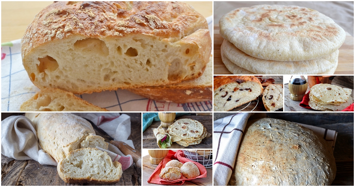 PANE 10 RICETTE IN PADELLA E AL FORNO, ANCHE SENZA IMPASTO E LIEVITAZIONE!
