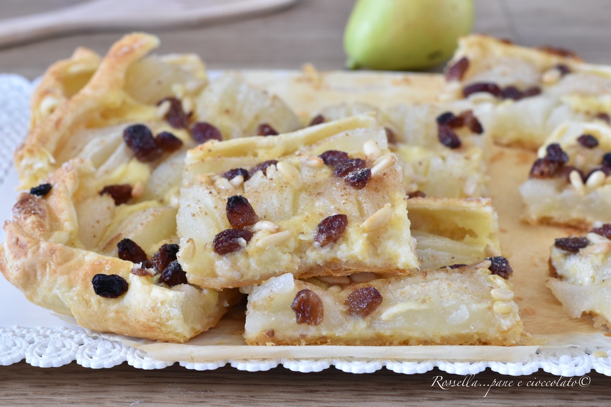 SFOGLIA alla Pera DOLCE Ricetta con pasta Sfoglia e Crema veloce