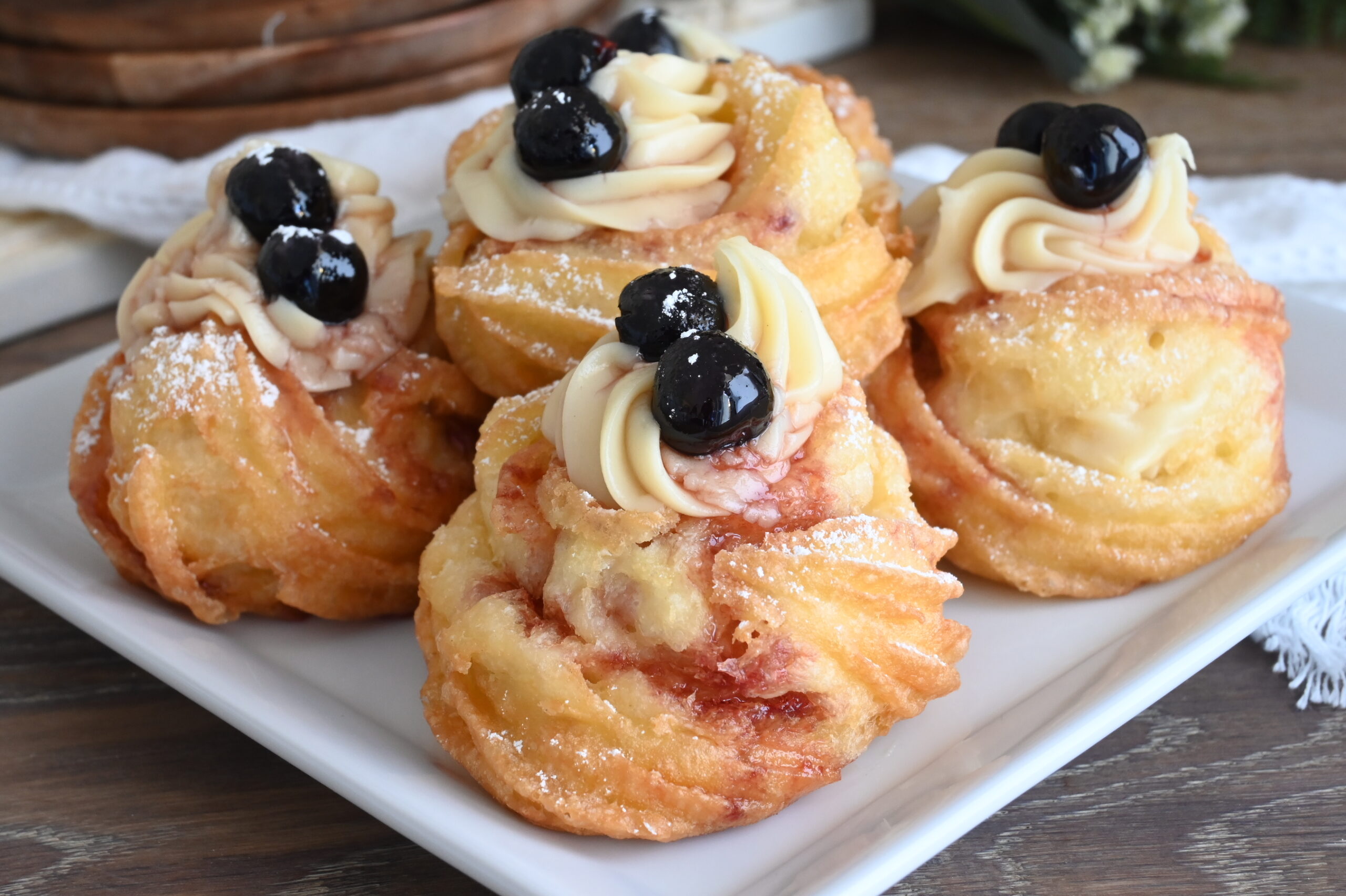 ZEPPOLE Facili alla Crema fritte o al forno GONFISSIME mai viste