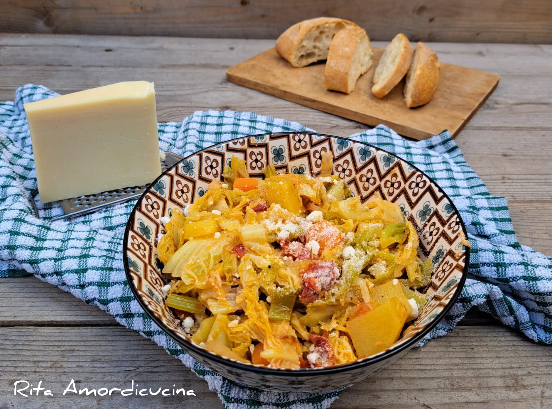 Verza primavera con verdure miste - Le ricette di Rita Amordicucina