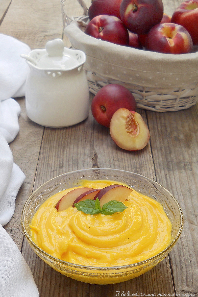 CREMA PASTICCERA ALLE PESCHE, facile e veloce