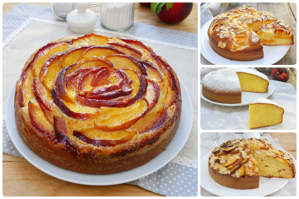 TORTE CON LE PESCHE: 8 ricette facili, veloci e sofficissime!