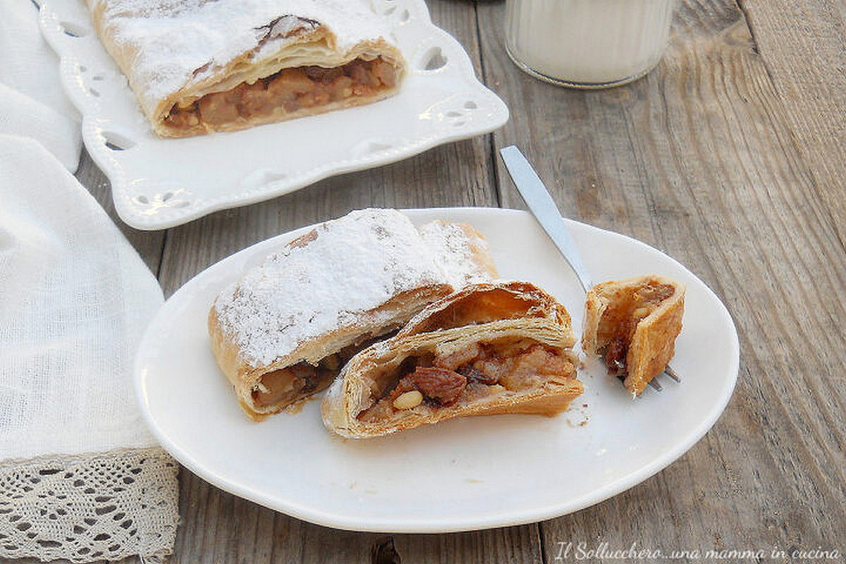 STRUDEL DI MELE CON PASTA SFOGLIA facile, veloce e delizioso